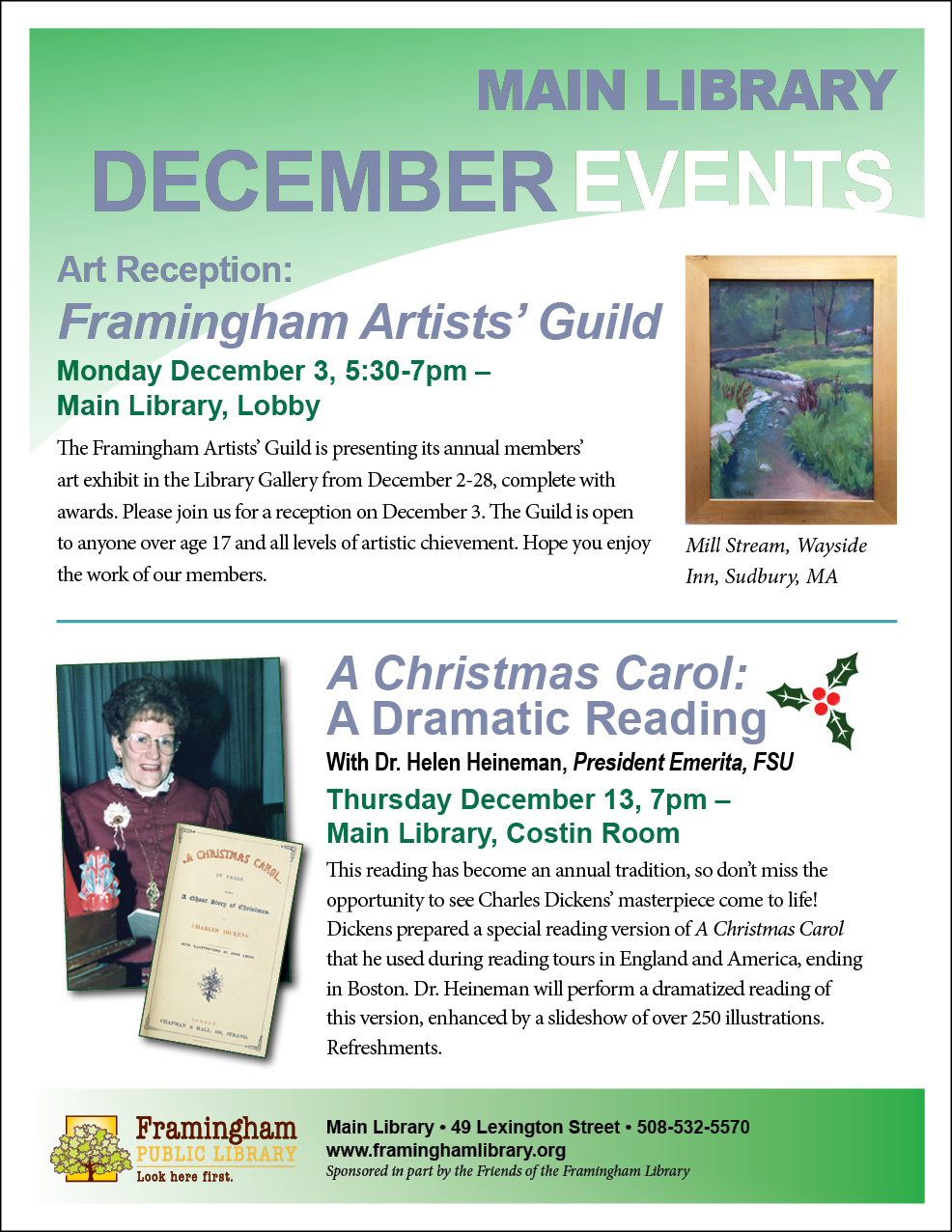 Events Calendar | Framingham Public Library